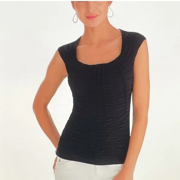 White House Black Market | Tops | Whbm Rouched Stretchy Blouse Top ...